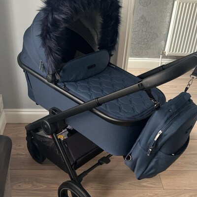 Grey Luxury Faux Fur Pram Hood Trim - Etsy