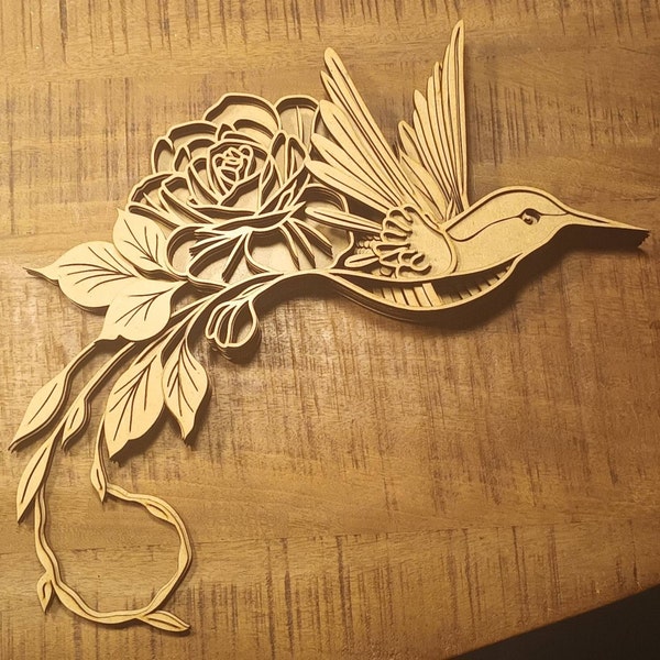 Hummingbird Laser Cut 3D File SVG Mothers Day Multi Layer Laser Cut SVG ...