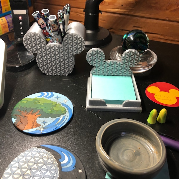 Mickey Spaceship Earth 3D Printed Epcot Disney Desk Set for Desk, Work ...
