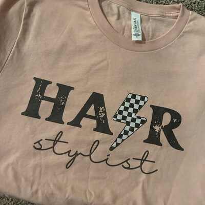 Retro Hair Stylist Shirt Gifts for Hair Stylist Trendy Checker Hair ...