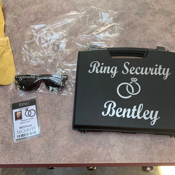 Ring Security Box + Sunglasses + Badge, Ring Security Set, Ring Bearer ...