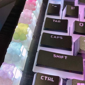 ARTISAN Gummy Bear Keycap Cute Candy Sweet Kawaii Ombre Pink Purple ...