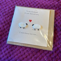Happy Easter Card Sheep Easter Card Handmade Personalised - Etsy UK