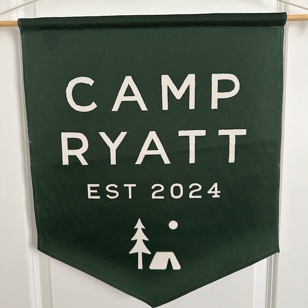 Custom Camp Banner, Camp Themed Party Decor, Personalized Name Baby or ...
