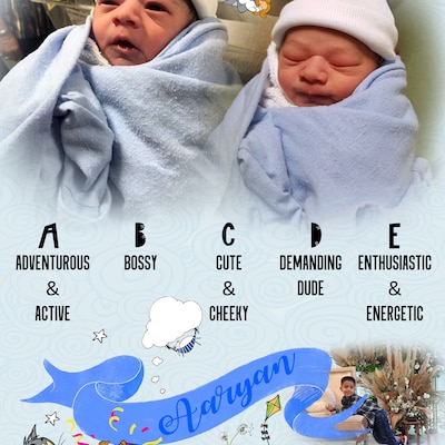 Custom Boy Second Birthday Photo Collage, Chalkboard Sign for 2nd Two ...