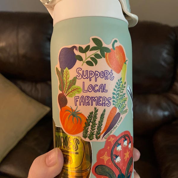 Support Local Farmers Sticker, Farmer's Market Lover, Nature Stickers ...