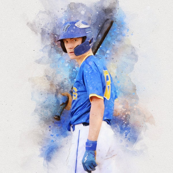 Game Day Personalized Baseball Gift Image Wall Art Painting From Photo ...