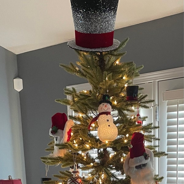 Frosty the Snowman Christmas Tree Topper Snowman Hat Tree Topper Top ...
