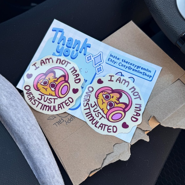 I Am Not Mad Just Over Stimulated Sticker - Etsy