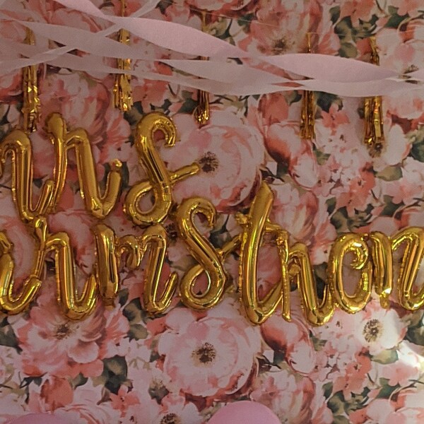 16" ROSE GOLD Script Letter Balloons - Create Your Balloon Banner ...