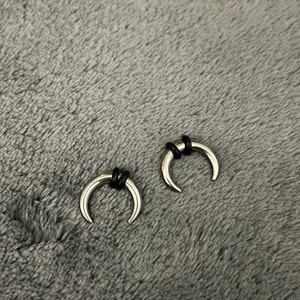 A Pair of Baphomet Evil Goat Plug Hoop Earring-steel - Etsy