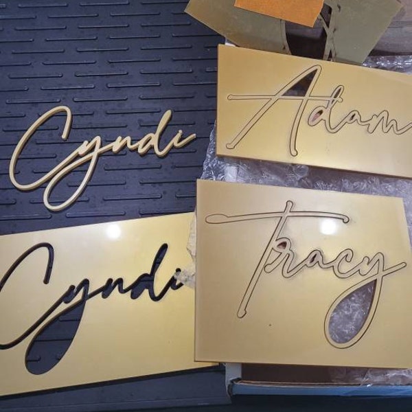LARGE Custom Name Place Setting Names for Wedding Party, Formal Dinner ...