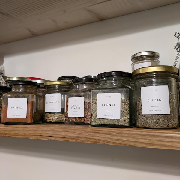 Gold Metallic Herbs and Spice Labels - Custom List - Waterproof Labels ...