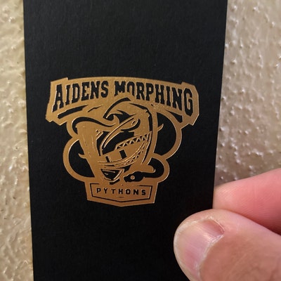 100 Luxury Gold Foil Business Cards Design and Print, QR Calling Cards ...