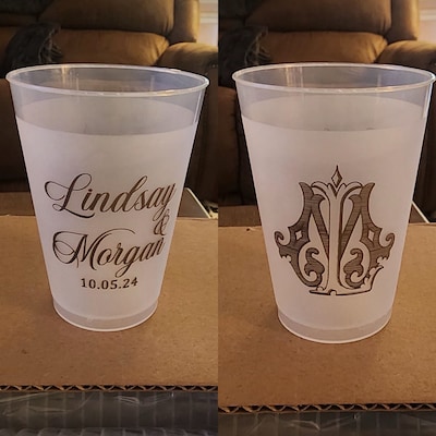 Personalized Wedding Cups Frost Flex Cups, Customizable for Couples ...