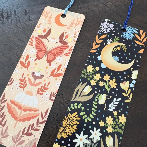 Cottagecore Cat Bookshelf Bookmark , Cozy Bookmarks , Pastel Colors ...