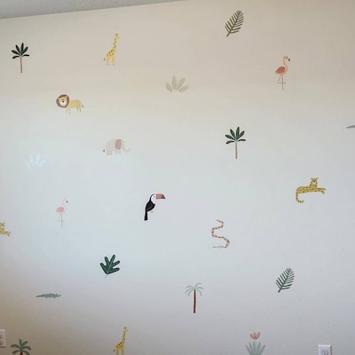 Jungle Animals Removable Wall Decals / Jungle Decor / Removable Wall ...