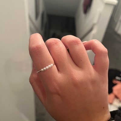 Anxiety/ ADHD Ring, Double Layer Worry Ring, Silver Plated Fidget Ring ...