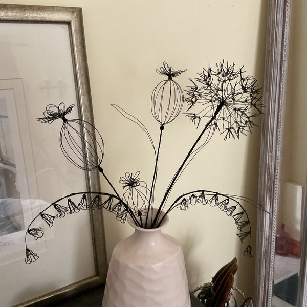 Handmade Wire Allium-wire Flower-allium Sculpture-contemporary ...
