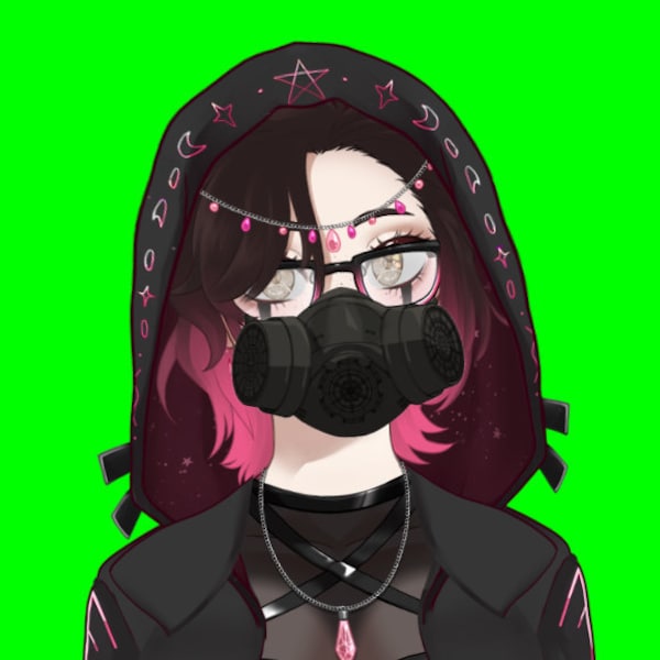 Vtuber Asset - Gas Mask - Prop Accessory Overlay - Halloween ...