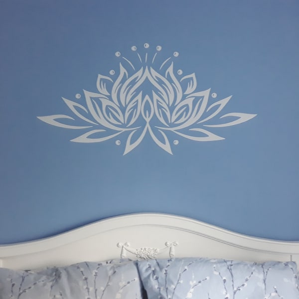 Lotus Wall Decal Vinyl Sticker Decals Decor Design Om Sign Lotus Flower ...