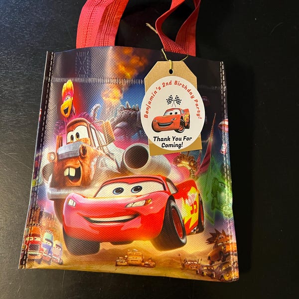 12 Cars Personalized Birthday Party Stickers, Labels, Favor Stickers ...