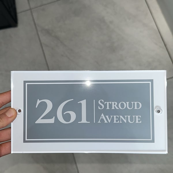 Anthracite Grey Modern House Number Door Sign 200mm X 187mm ...