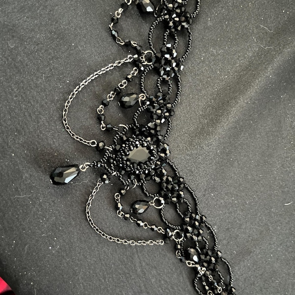 Victorian Necklace/goth Beaded Necklace/handmade Gothic Necklace/choker ...