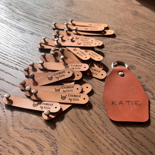 Custom Leather Tags With Rivets, Leather Labels, Personalized Tags for ...
