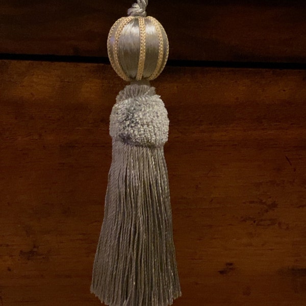 Ivory & White Beaded Key Tassel - H - 7.5" - Etsy