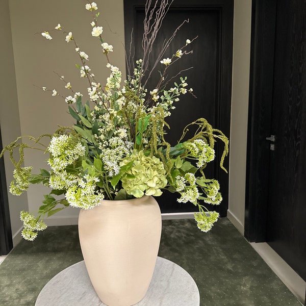 Large Faux Flower Arrangement, Artificial Flower Arrangement, Faux ...