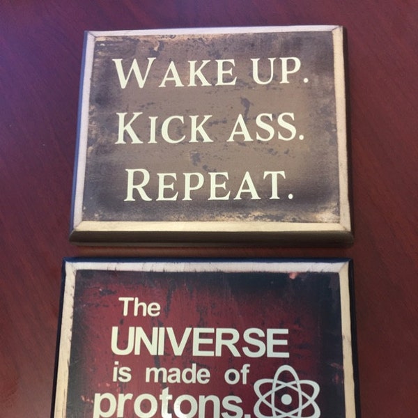 Wake up Wood Sign Quote, Wood Sign With Saying, Inspirational Sign ...