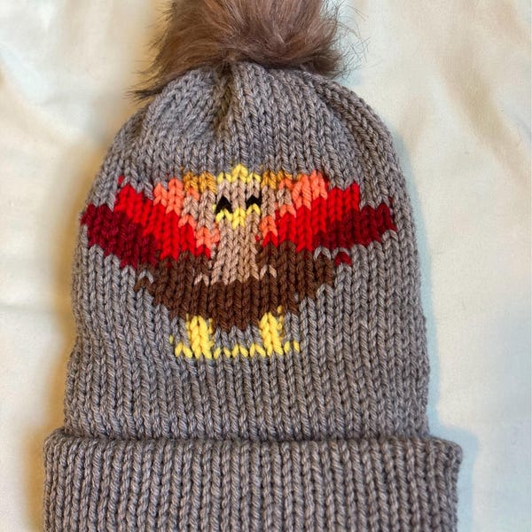 Turkey Hat Knitting Pattern for Circular Knitting Machine (digital ...