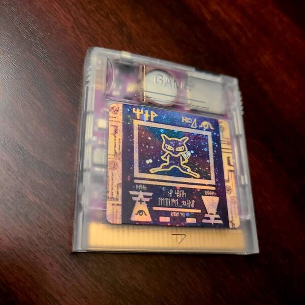 Ancient Mew GBA Holographic Label Laminated Replacement Label for Game ...