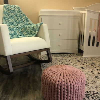 Coffee Table, HAND OTTOMAN Pouf, Nursery Decor, POUFFE Scandinavian ...