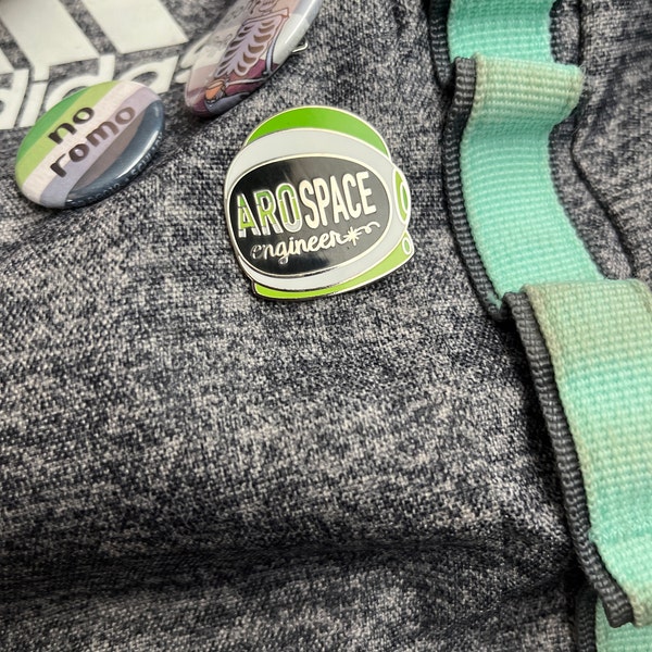 Aromantic Pride Enamel Pin, Arospace Engineer, Aro Pride, Soft Enamel ...