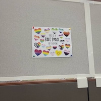 Safe Space for Everyone Poster Printable, Pride Flag Hearts, LGBTQ ...
