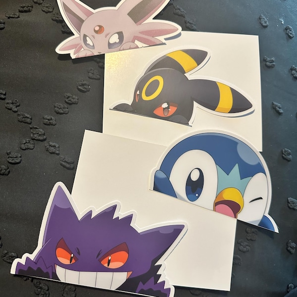 Anime Mascots Peeker Sticker | Anime Peeking Decal - Etsy