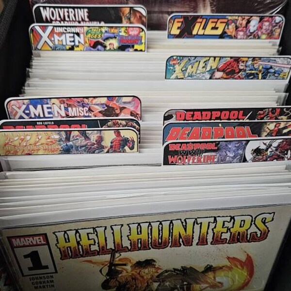 Custom Comic Books Divider Labels, Comic Labels, Comic Stickers ...
