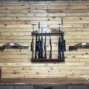 Corner Gun Rack 6-gun Oak Rifle / Shotgun Display - Etsy