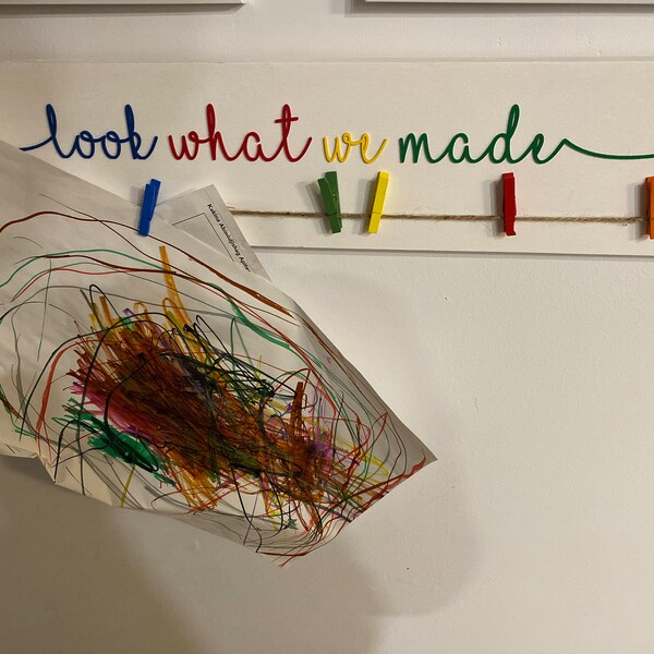 3D Kids Craft Look What I Made Sign | Kids Art Display Signs | Playroom ...