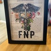 FNP With Flowers Print, Family Nurse Practitioner Gift, Nurse Present ...