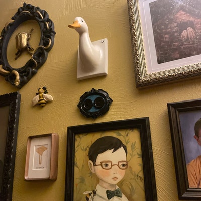 Monster Eye in Mini Ornate Frame Quirky Spooky Eclectic Handmade Wall ...