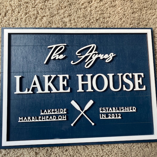 Customized Lake House Sign, Family Lake House, Lake House Decor, Lake ...