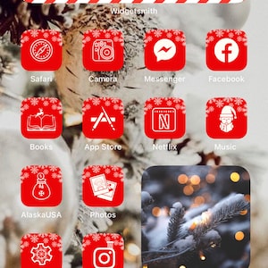 Winter Aesthetic Ios 14 Icons, Holiday iPhone App Icon Pack, Winter ...