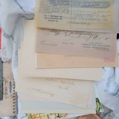 Ephemera Set 16 Sheets Vintage Letter Postcard Themed Paper Cardstock ...