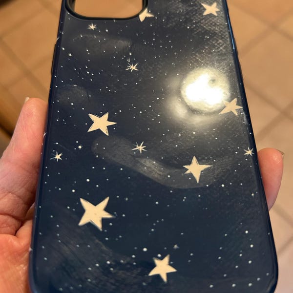 Starry Sky Phone Case Dark Blue Night Aesthetic Celestial Stars Cover ...