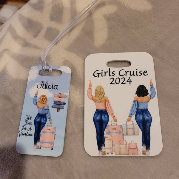 Best Friends Tag, Personalized Vacation Tag, Travel Bag Tag, Backpack ...