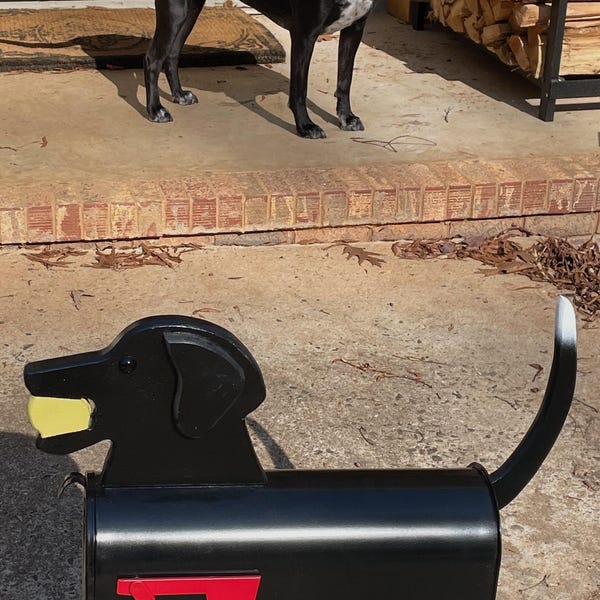 Labrador Retriever With Ball Mailbox | Unique Dog Mailbox | PP003B - Etsy