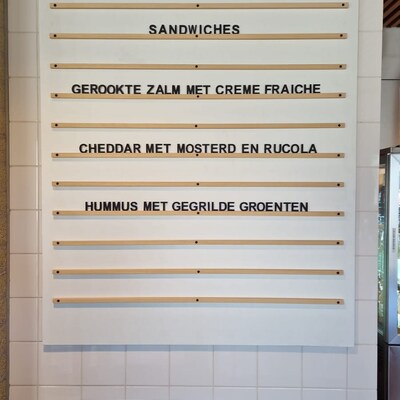 Cafe Menu Display With Letters and Rails, Coffee Bar Menu Sign, Wall ...
